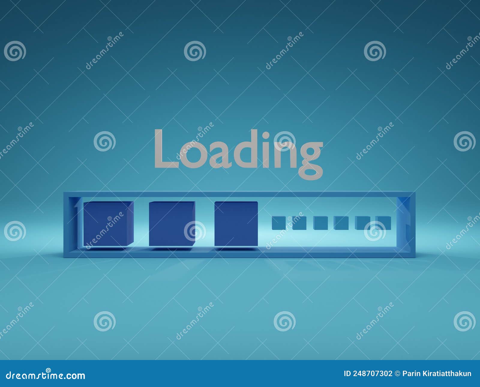 3d Rendering Loading Bar Icon or Loading Progress Bar Symbol. Stock ...