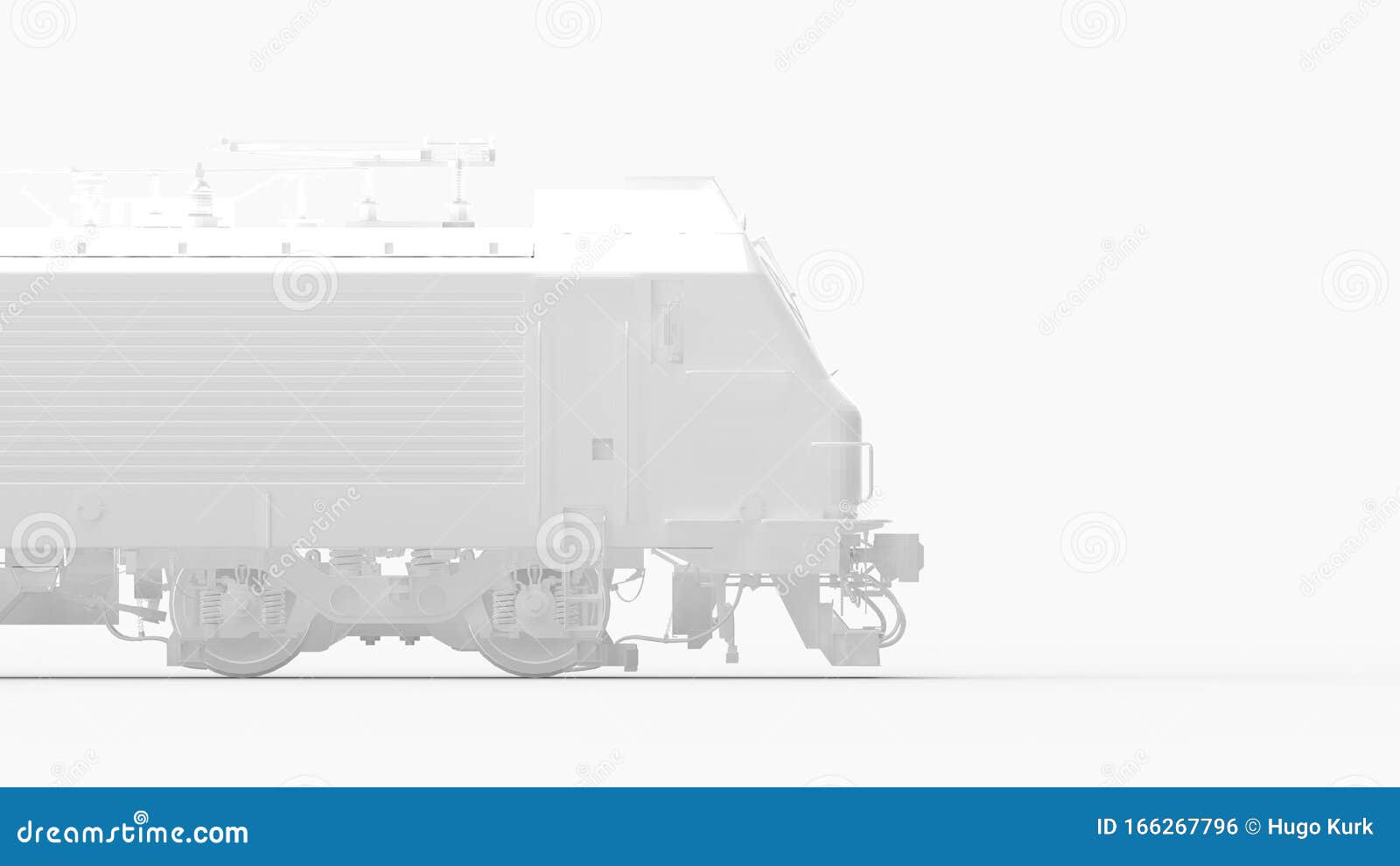3d Rendering of a Locomotive Train Isolated in a White Studio ...