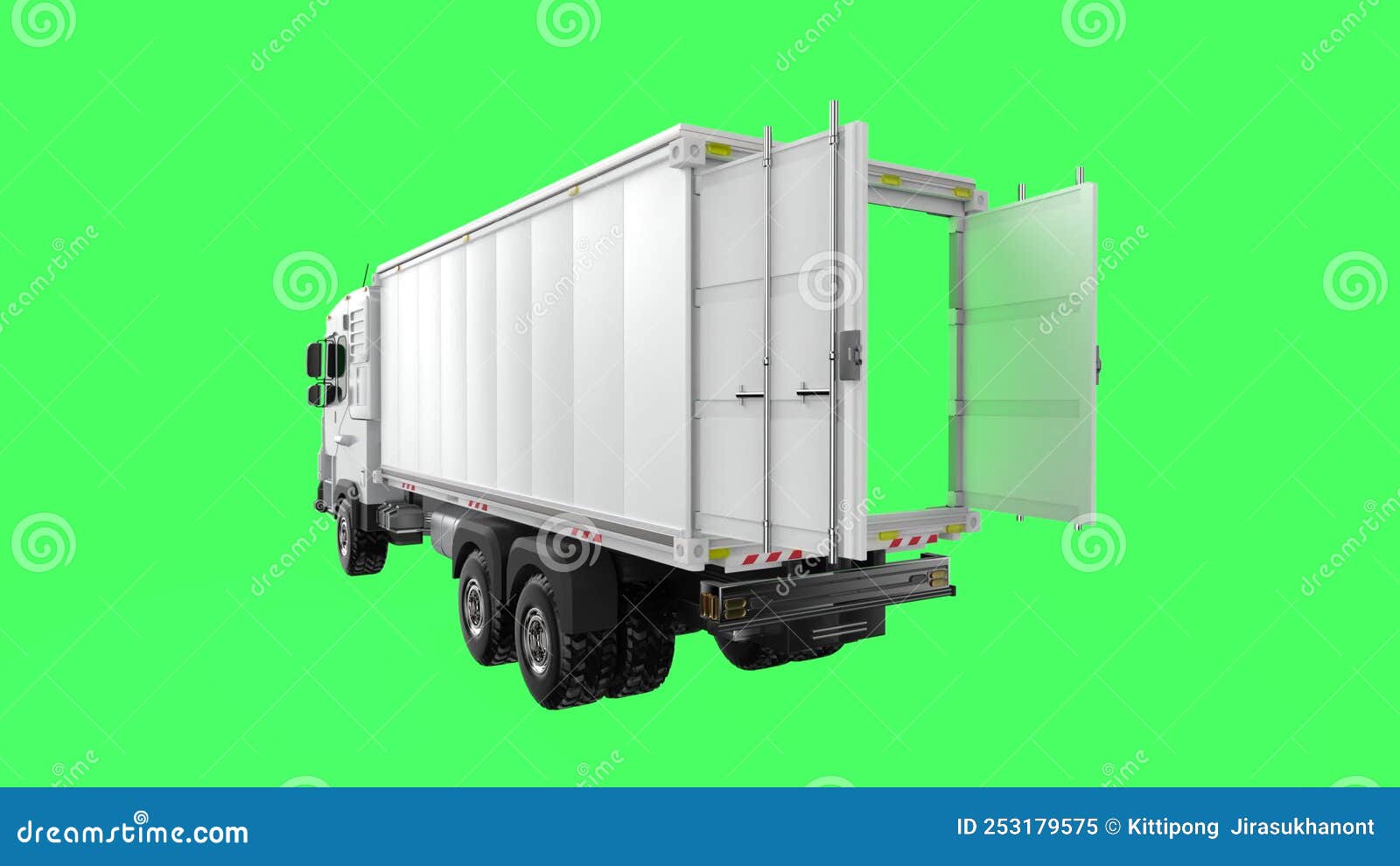 Logistic Truck or Lorry with Empty Container Open Stock Video - Video ...