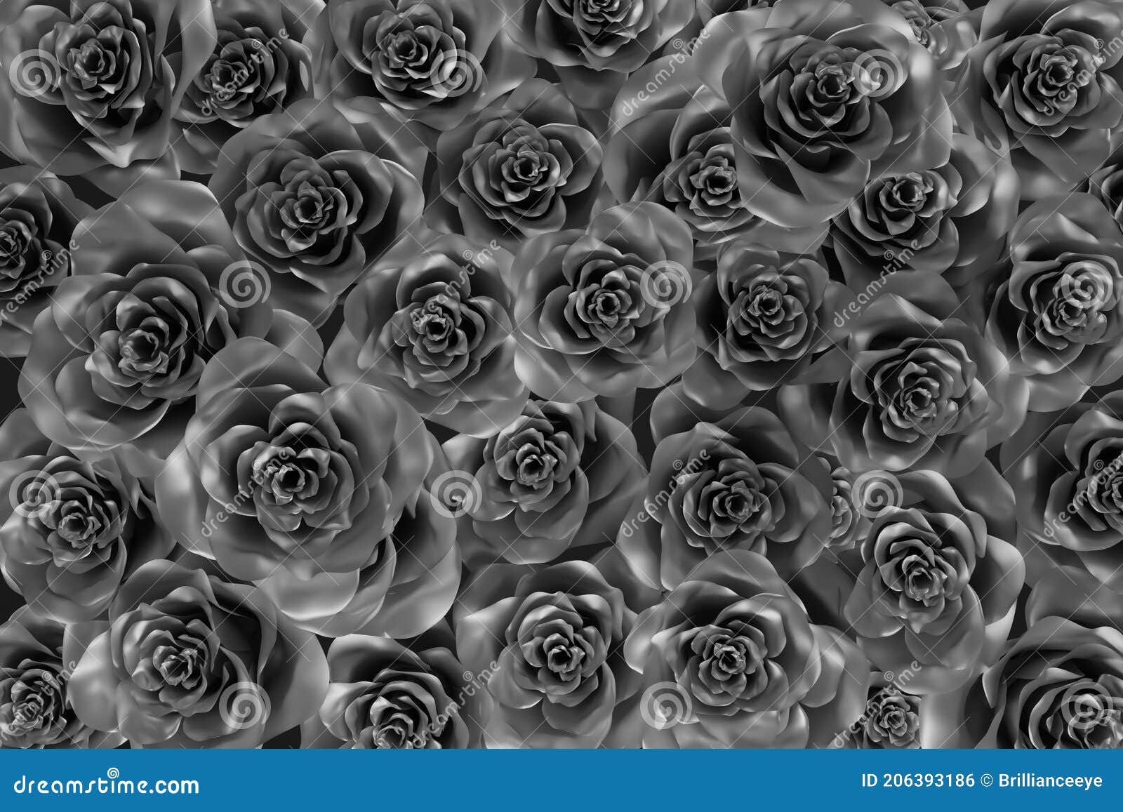 Silver Roses Dark Moody Romantic Background. Stock Photography ...