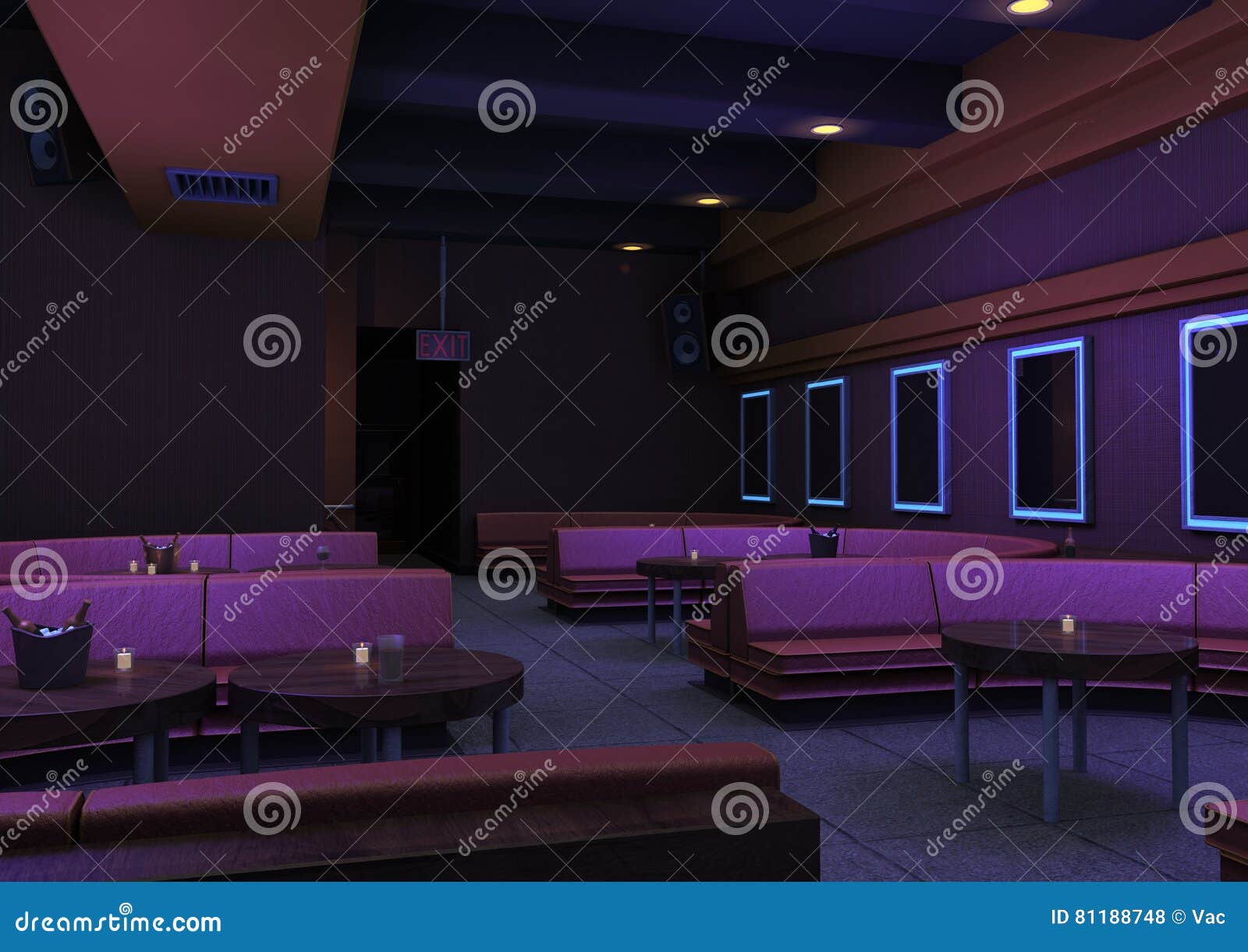 3D Rendering Lounge Bar stock illustration. Illustration of party ...