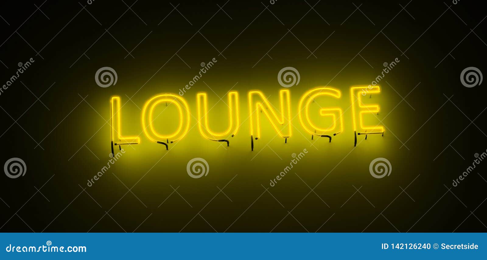 Lounge title in red neon stock illustration. Illustration of light ...