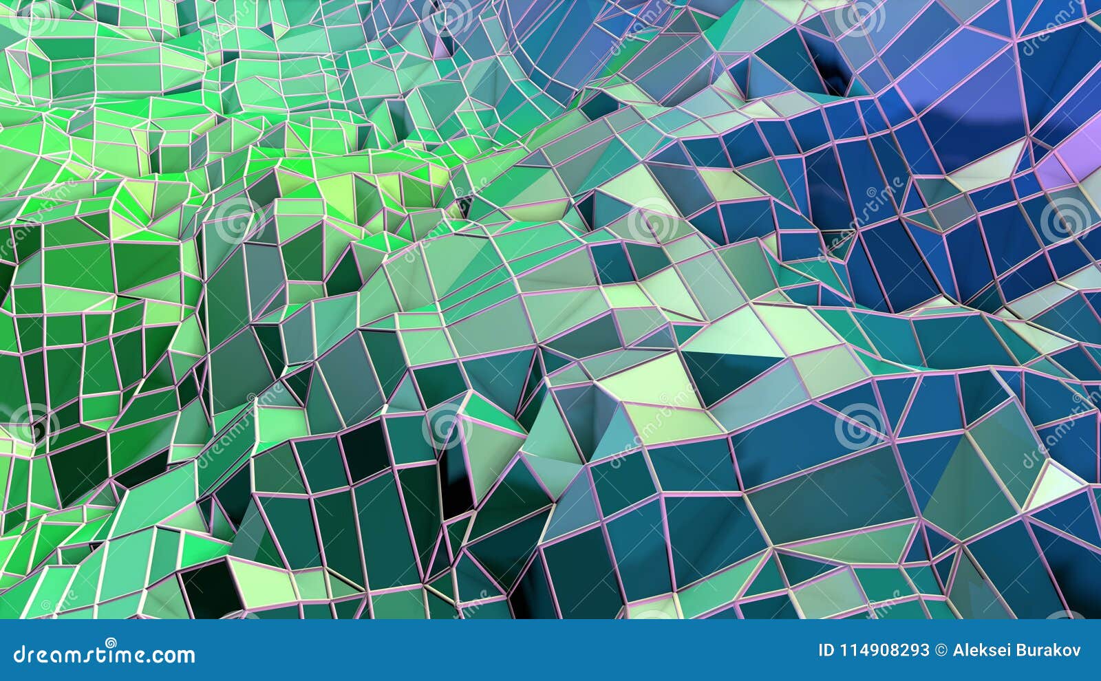 3d Rendering Low Poly Abstract Geometric Background with Modern ...