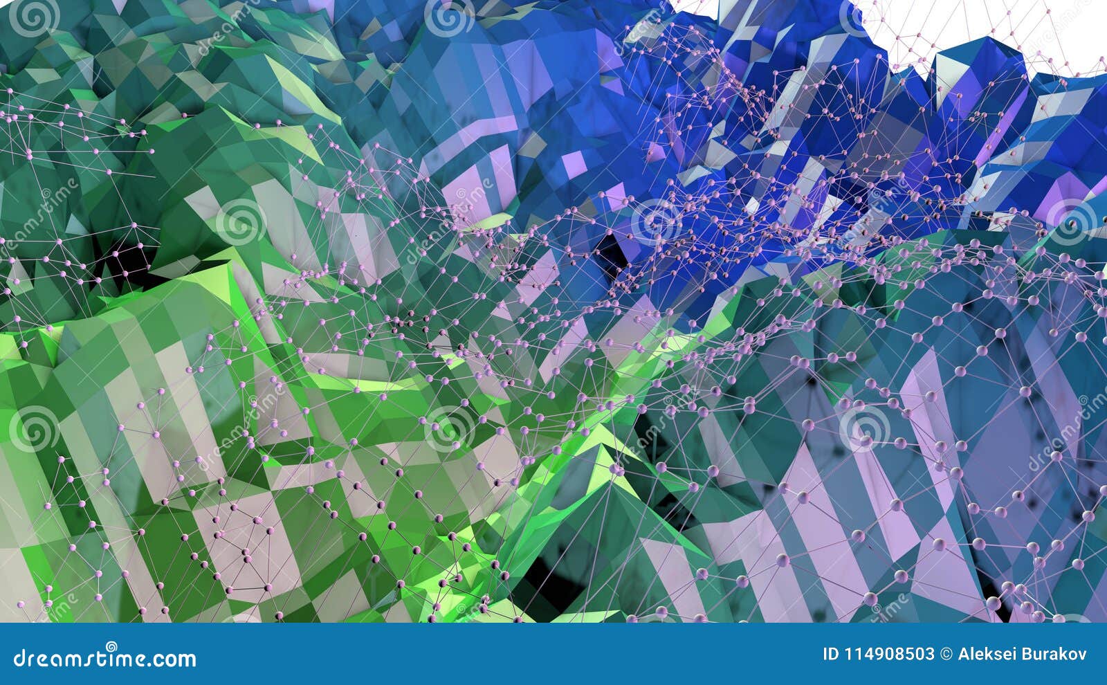 3d Rendering Low Poly Abstract Geometric Background with Modern ...