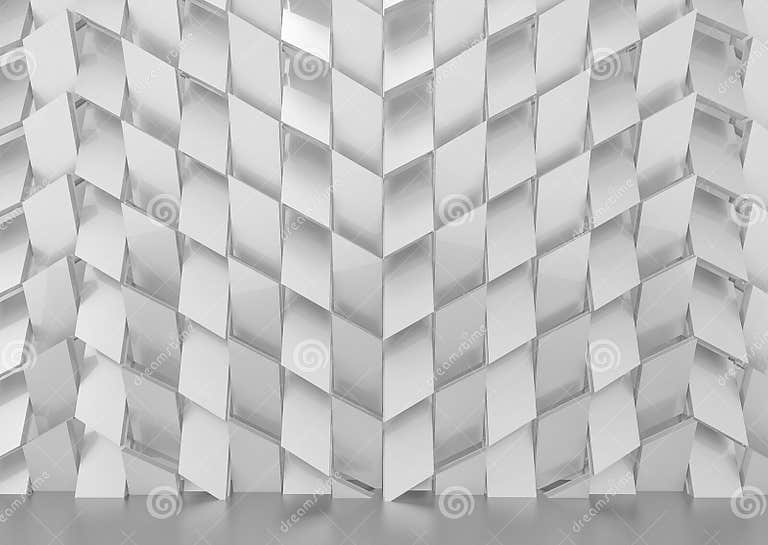 3d Rendering. Luxurious Gray Trapezoid Shape Tile Pattern Wall ...
