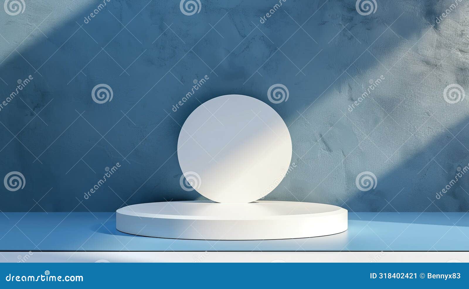 Luxurious White Podium on Blue Background Stock Illustration ...