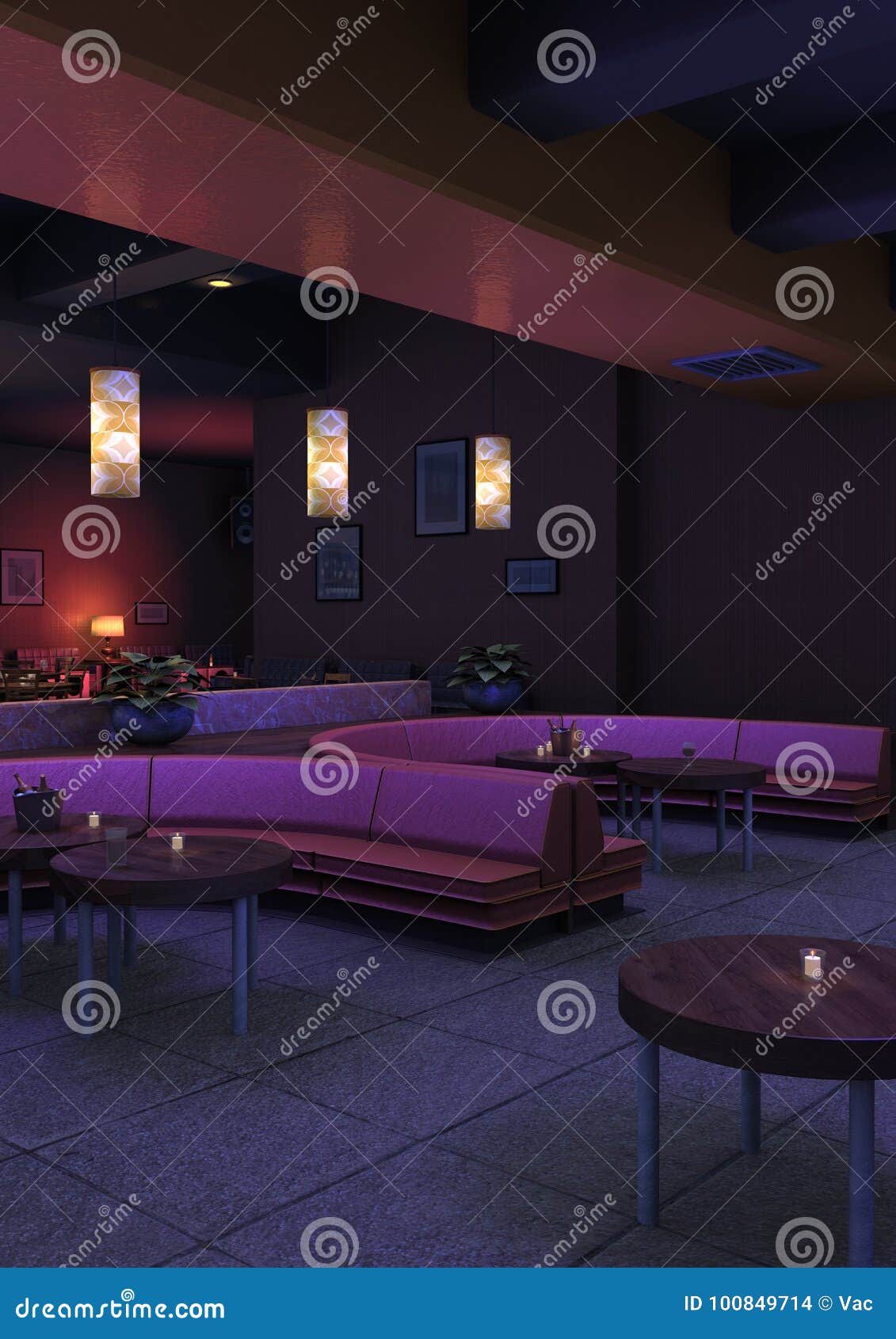 3D Rendering Lounge Bar Interior Stock Photo - Image of club, drink ...