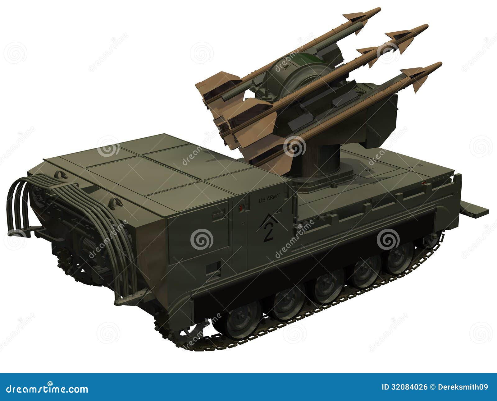 3d Rendering of M730A1 AA Launcher Stock Illustration - Illustration of ...