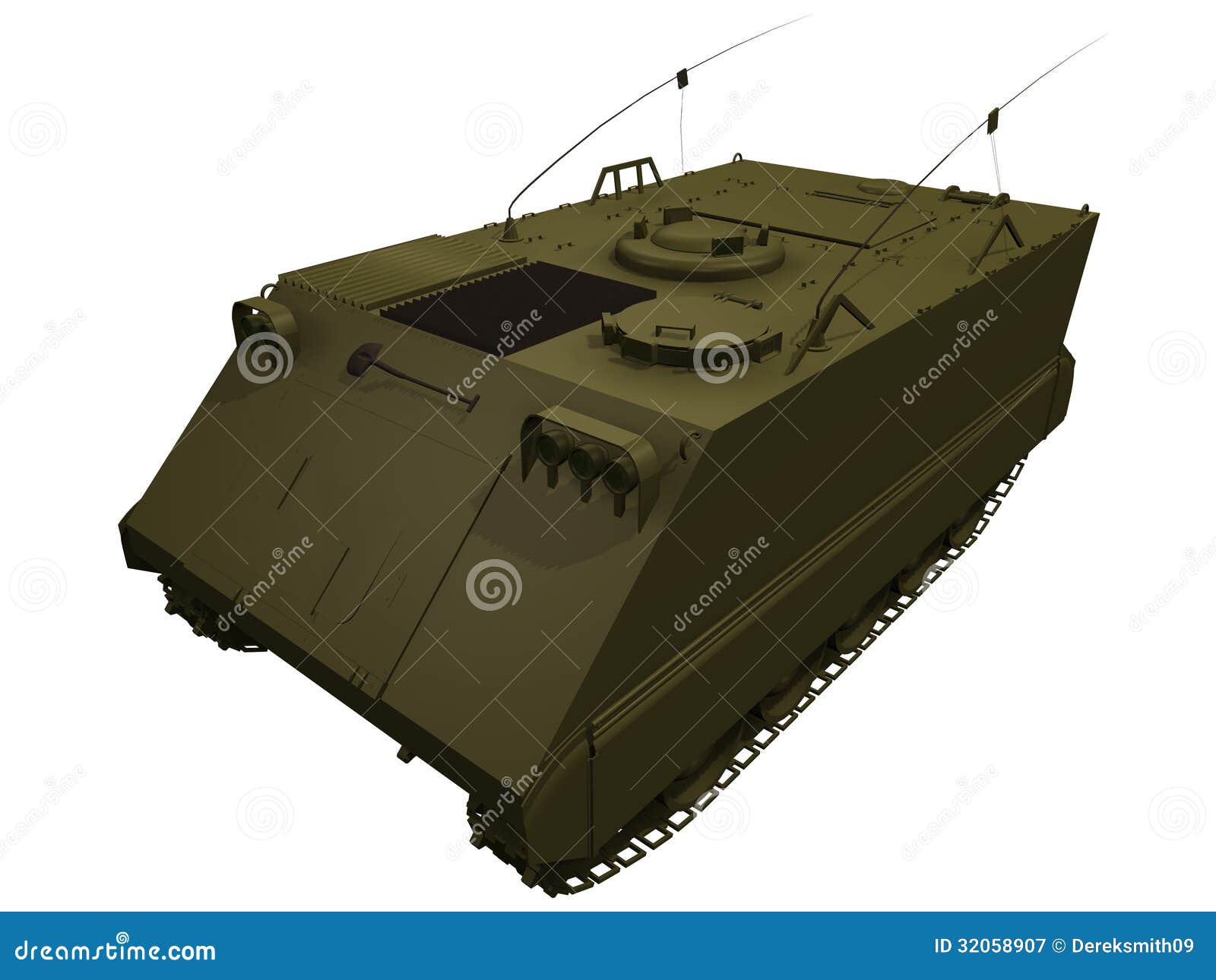 3d Rendering of a M113 APC stock illustration. Illustration of land ...