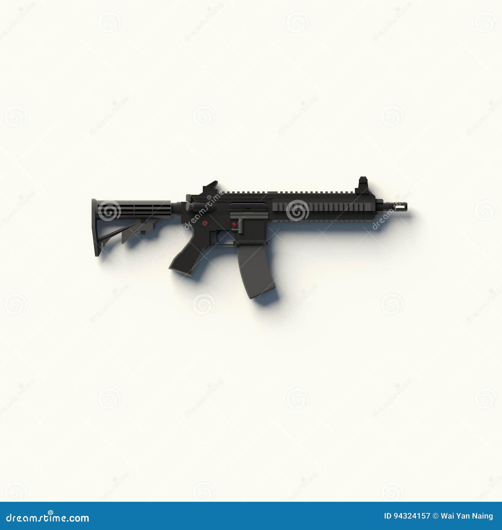 3D RENDERING of MACHINE GUN Stock Image - Image of arms, kill: 94324157
