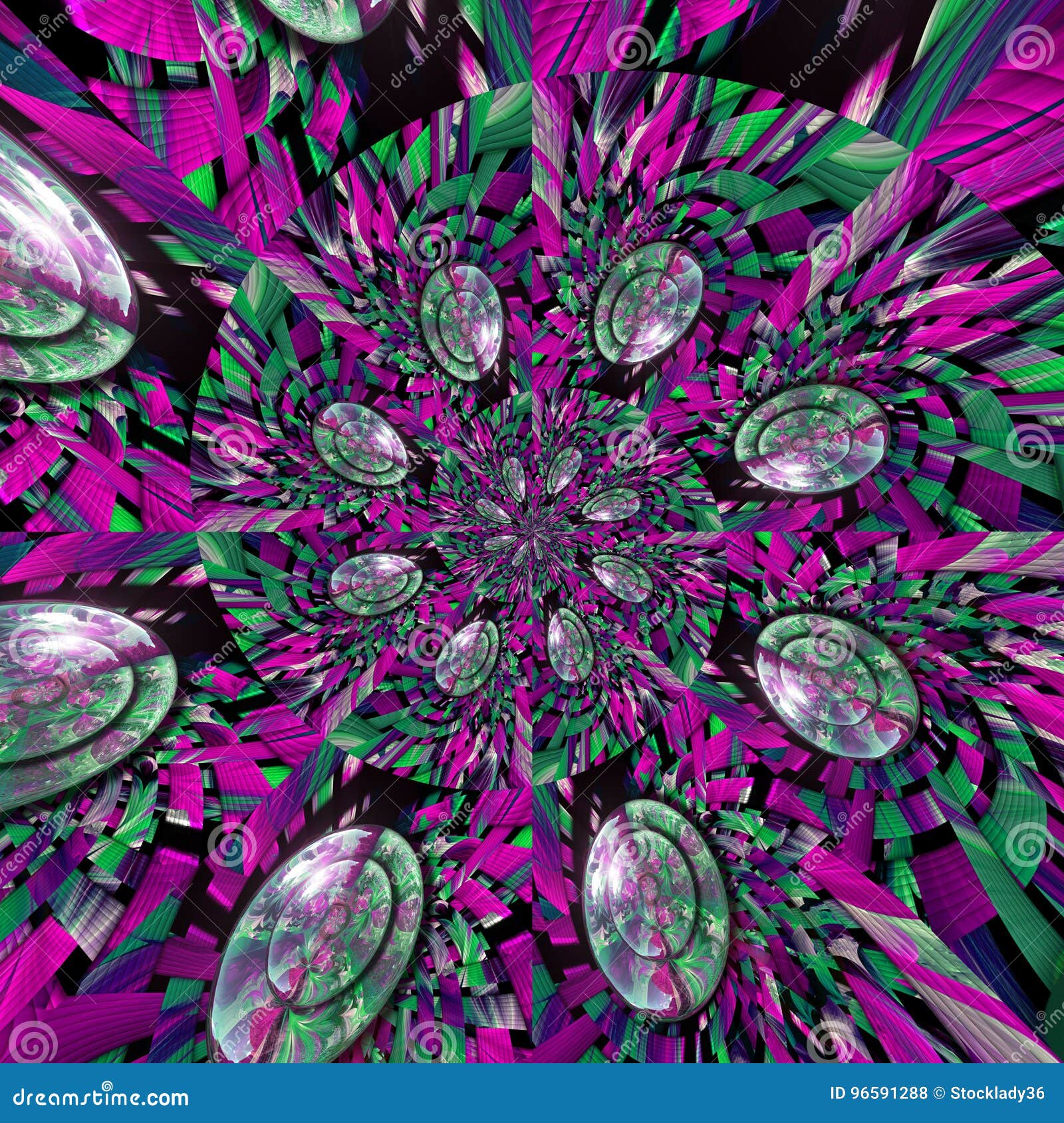 3D Rendering Magic Spiral Artwork Stock Illustration - Illustration of ...