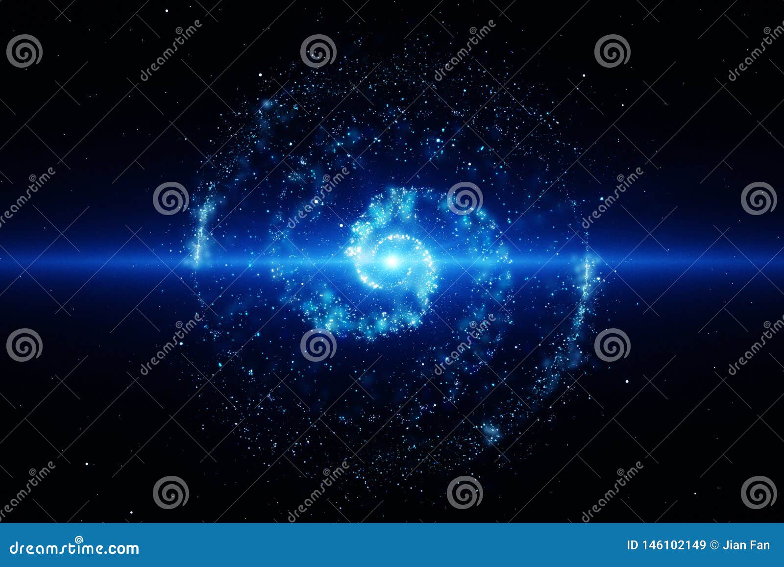 3d Rendering, The Magnificent Spiral Nebula. The Universe Background ...
