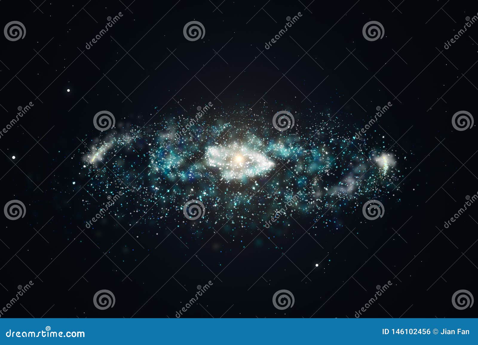 3d Rendering, The Magnificent Spiral Nebula. The Universe Background ...