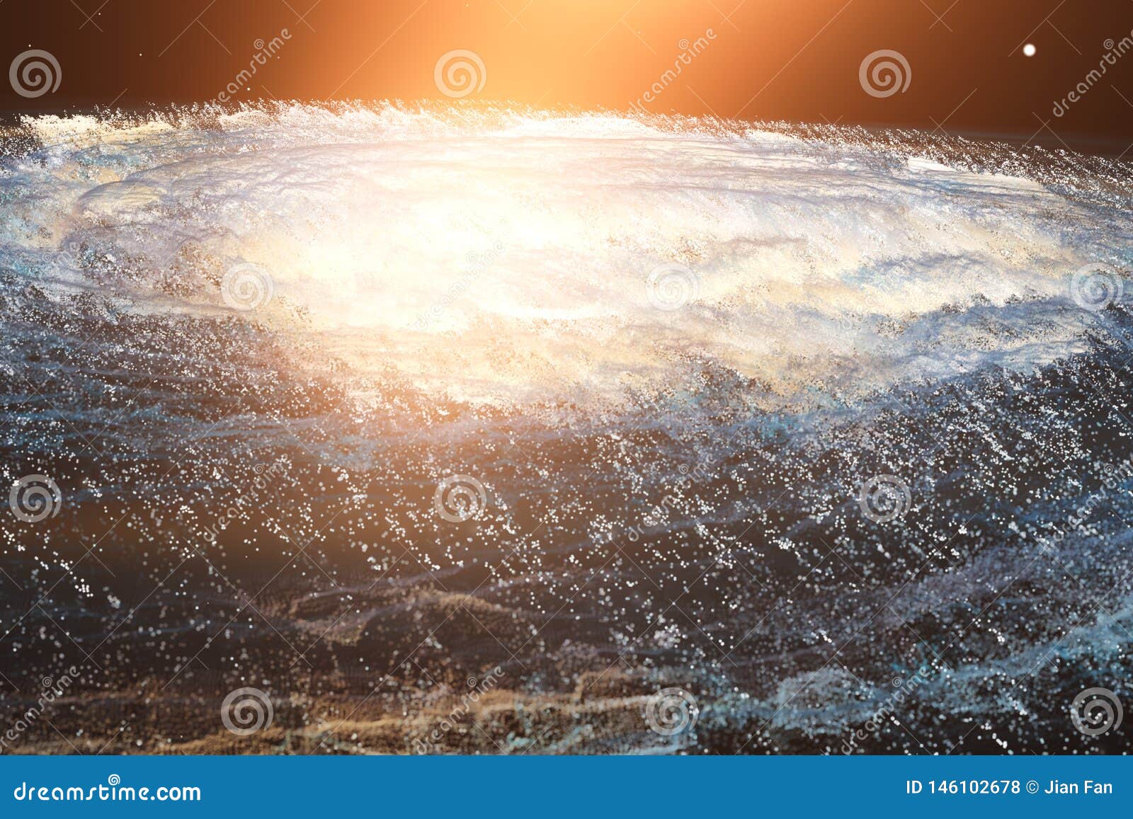 3d Rendering, the Magnificent Spiral Nebula. the Universe Background ...