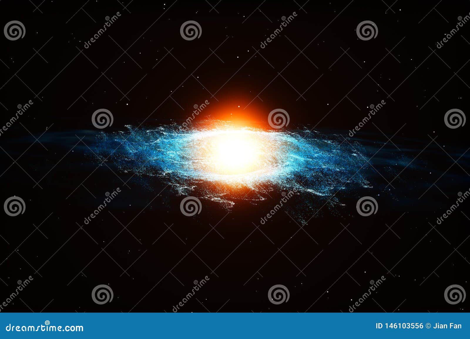 3d Rendering, the Magnificent Spiral Nebula. the Universe Background ...