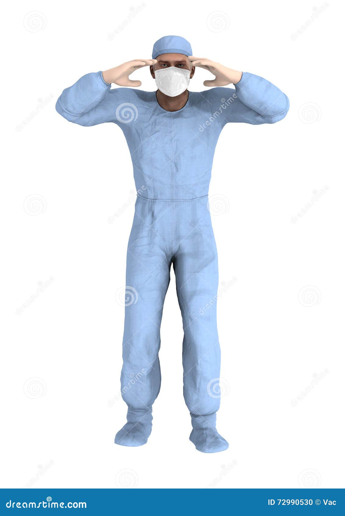 3D Rendering Male Doctor on White Stock Illustration - Illustration of ...