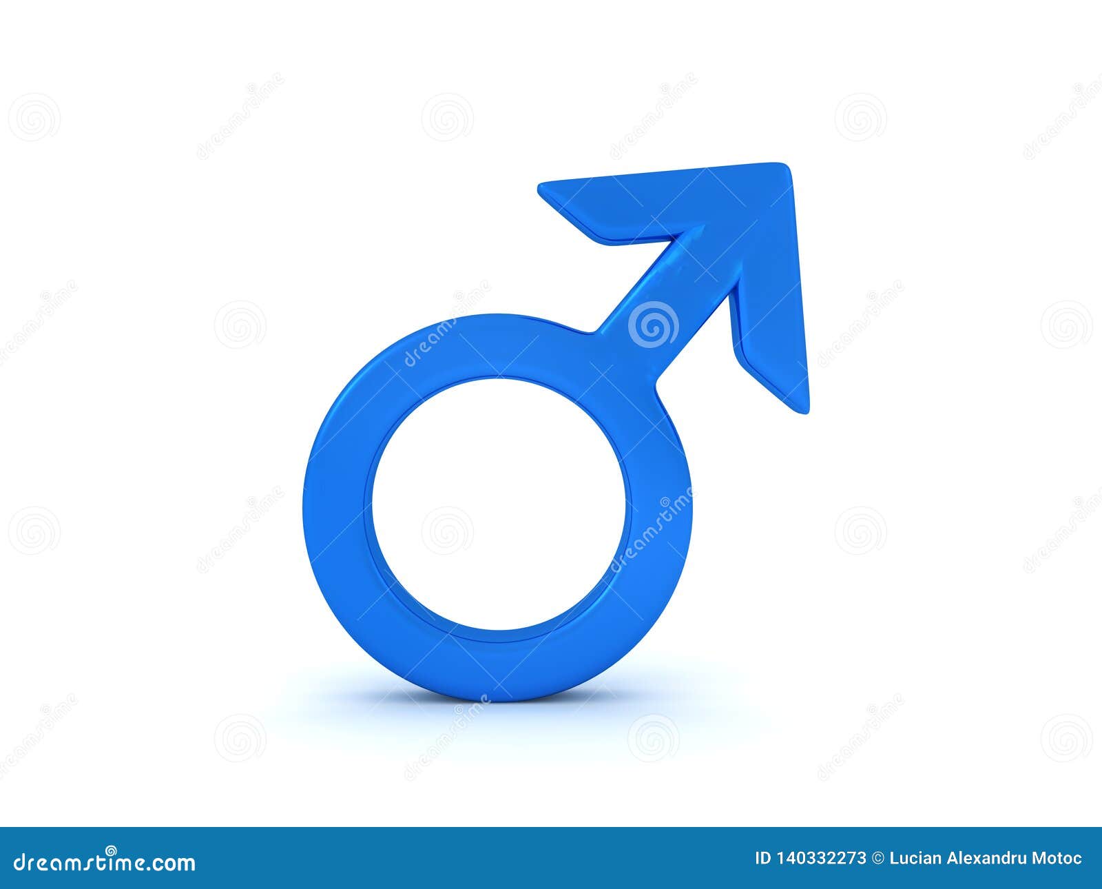 3D Rendering Of Gender Equality Sign With Character Standing On The ...