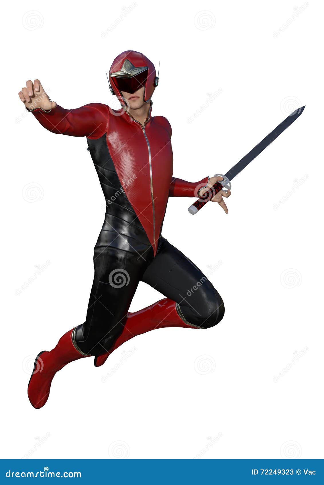 3D Male Hero Pose Reference Lets Fight Royalty-Free Cartoon ...