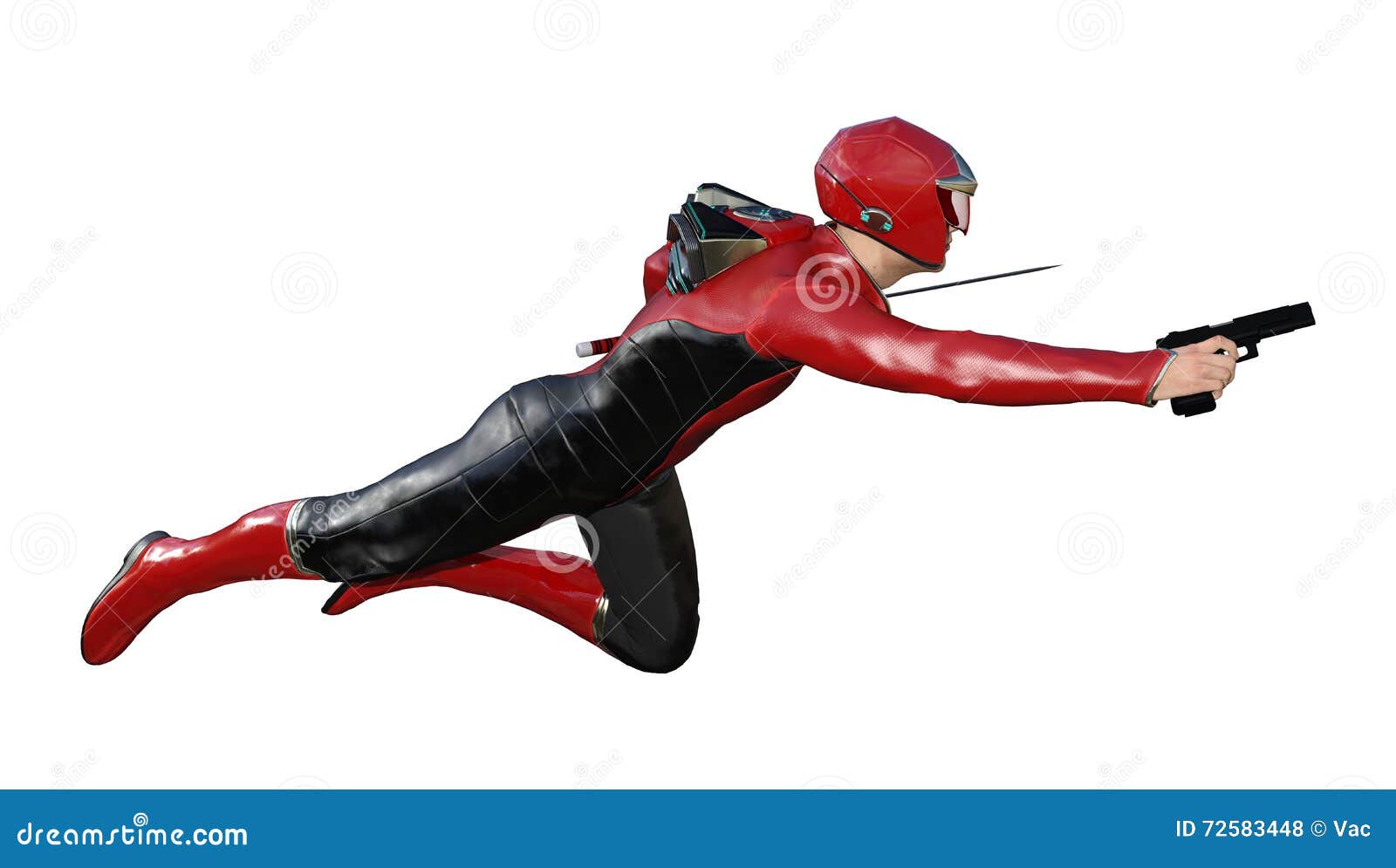 3D Male Hero Pose Reference Go Boldly Royalty-Free Cartoon ...