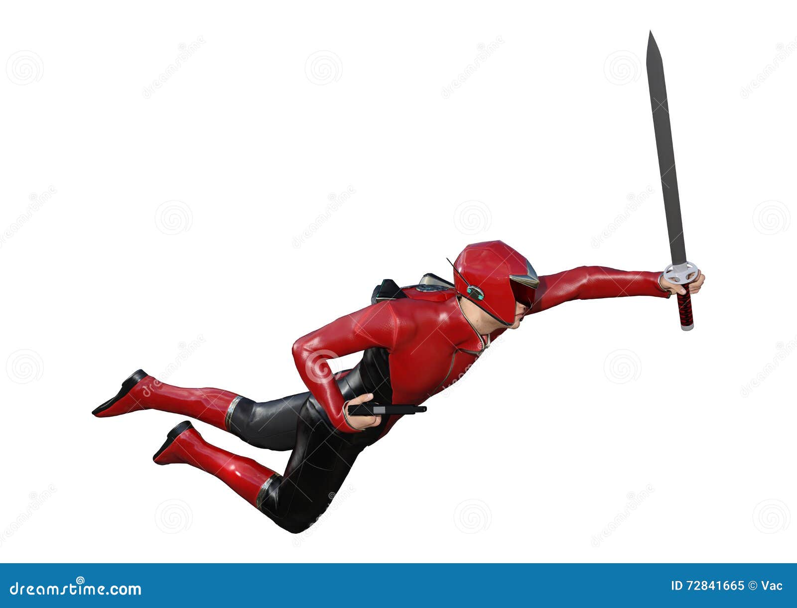 3D Male Hero Pose Reference Determined Stock Illustration ...