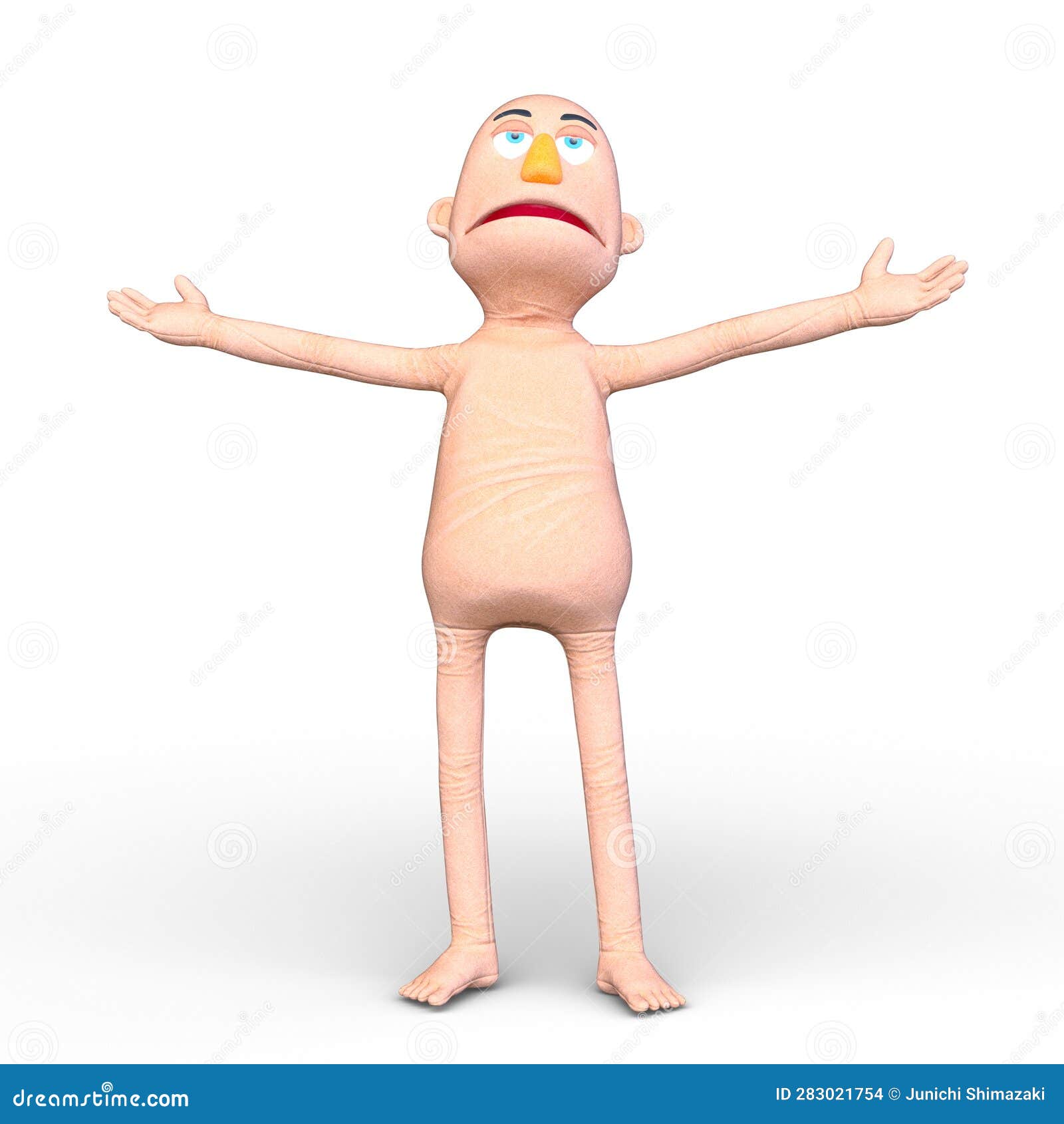 3D Rendering of a Male Puppet Stock Illustration - Illustration of pose ...