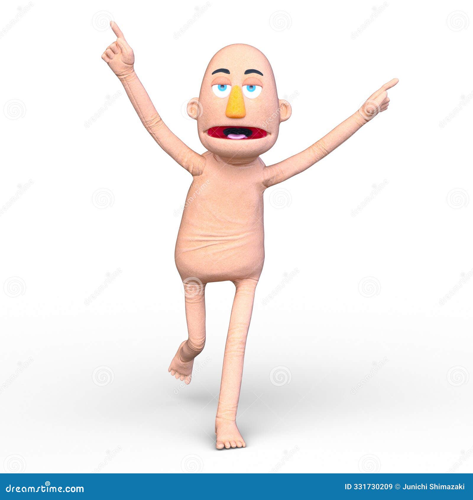 3D Rendering of a Male Puppet Stock Illustration - Illustration of male ...