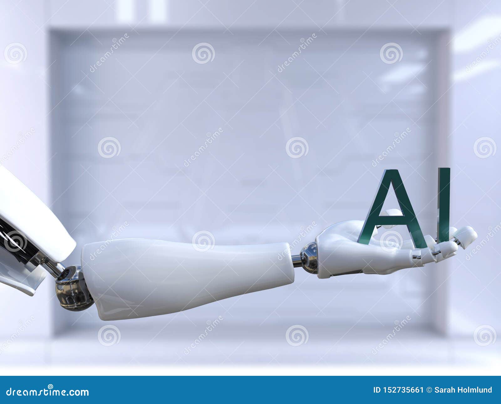 3D Rendering of Male Robot Hand Holding the Letters AI Stock ... 3D Rendering of Male Robot Hand Holding the Letters AI Stock ...