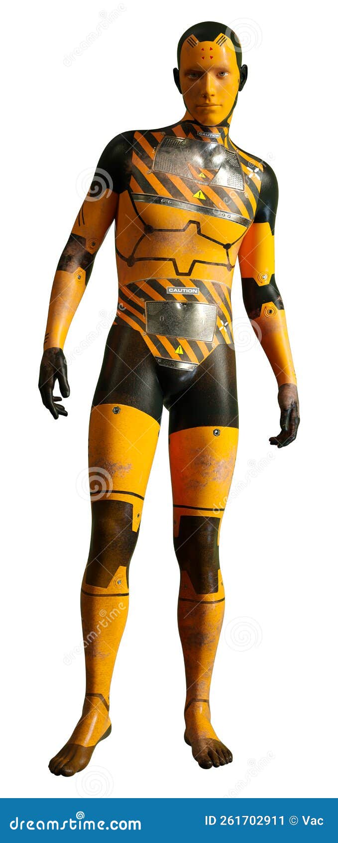 3D Rendering Male Robot on White Stock Illustration - Illustration of ...