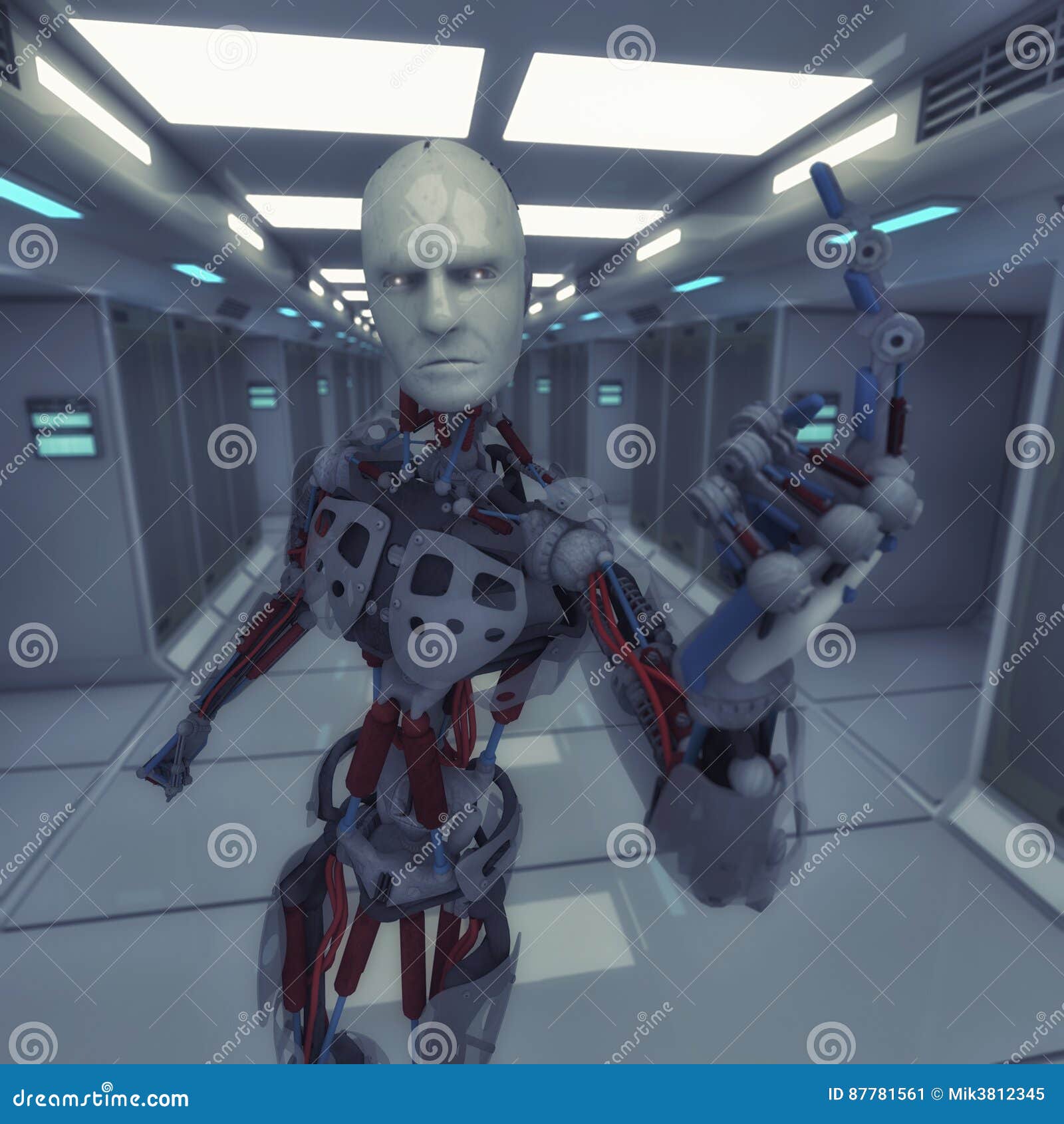 3d Rendering. Male Robot Stock Image | CartoonDealer.com #87781561