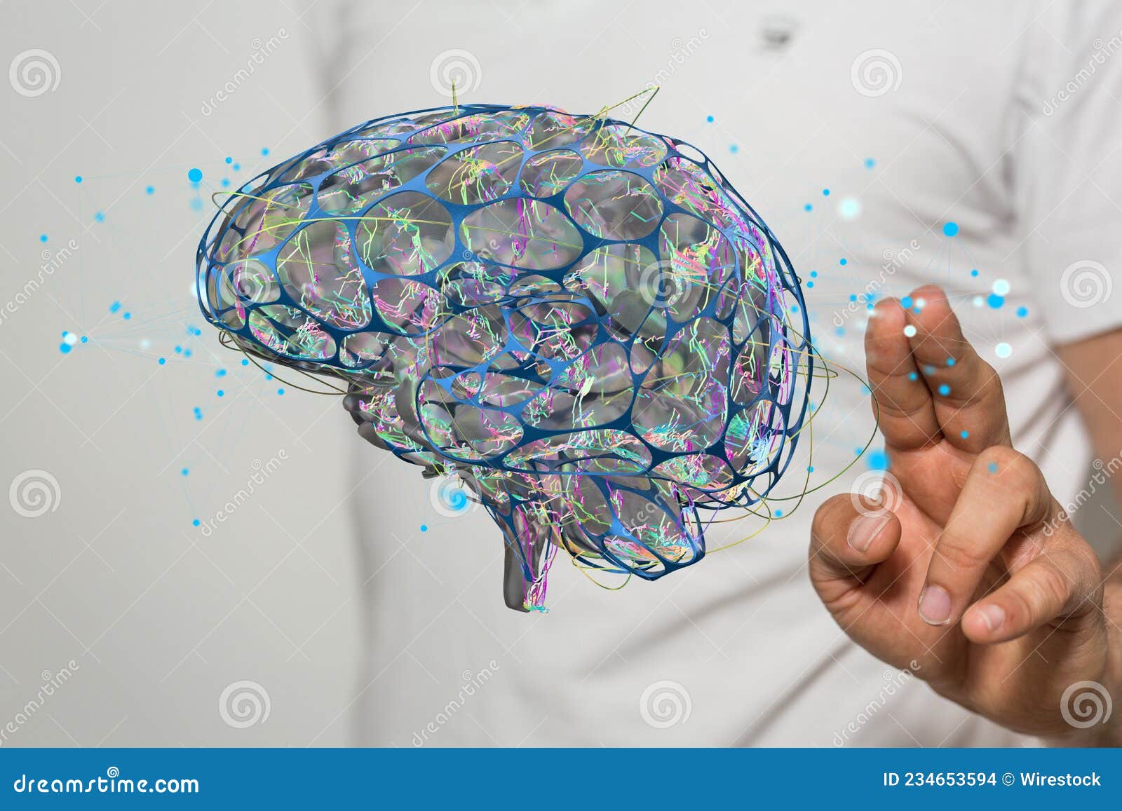 3D Rendering of a Man Pointing at a Human Brain Anatomical Model Stock ... 3D Rendering of a Man Pointing at a Human Brain Anatomical Model Stock ...