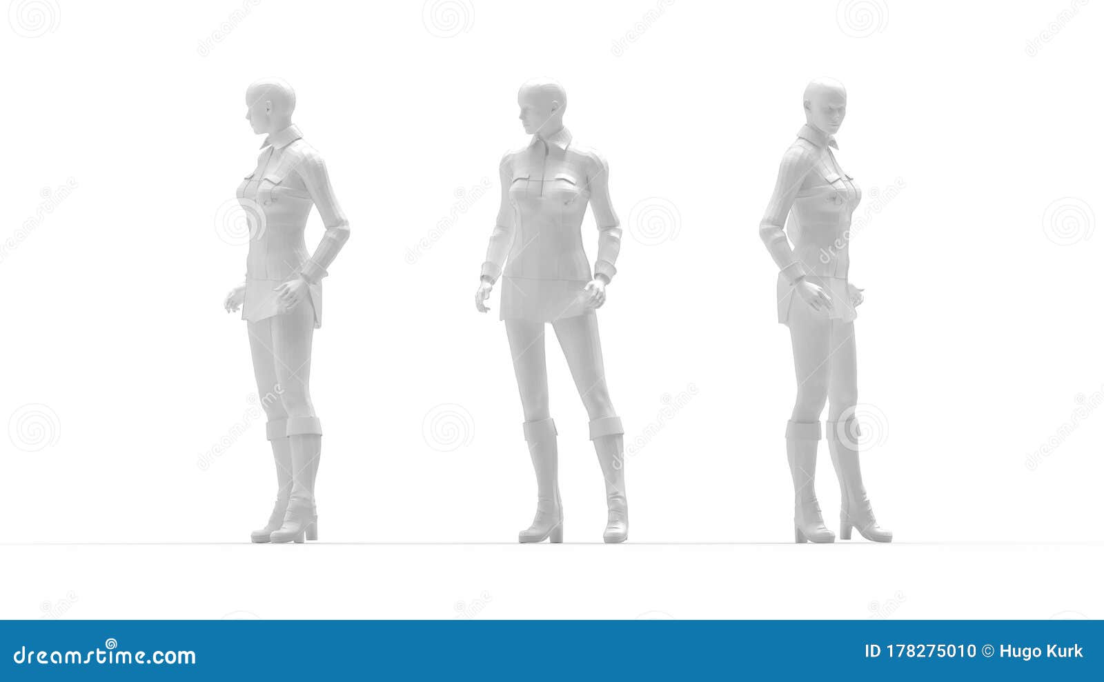 3D Rendering Of A Mannequin Person Fashion Model Isolated Stock Photo ...