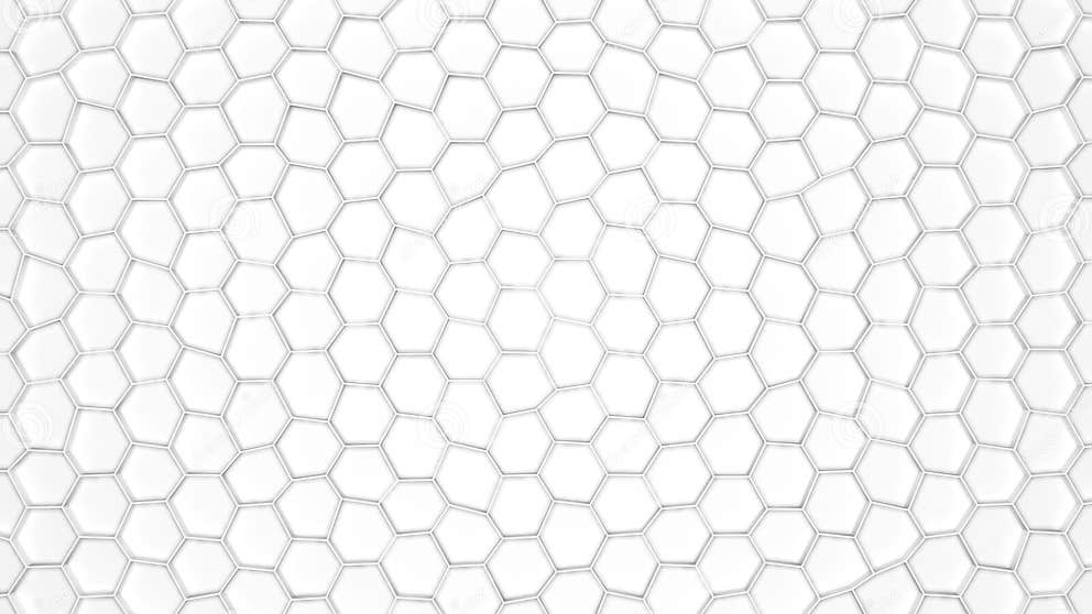 3D Rendering of Many Broken Hexagons, Irregular in Shape, Casting a ...