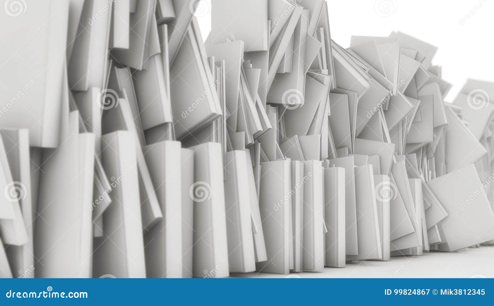 Many stacked books falling stock illustration. Illustration of learning ...