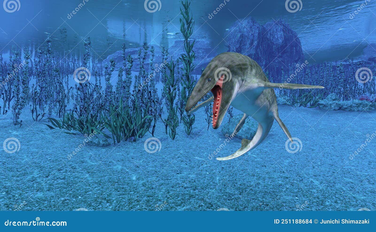 3D Rendering of a Marine Life Stock Illustration - Illustration of ...