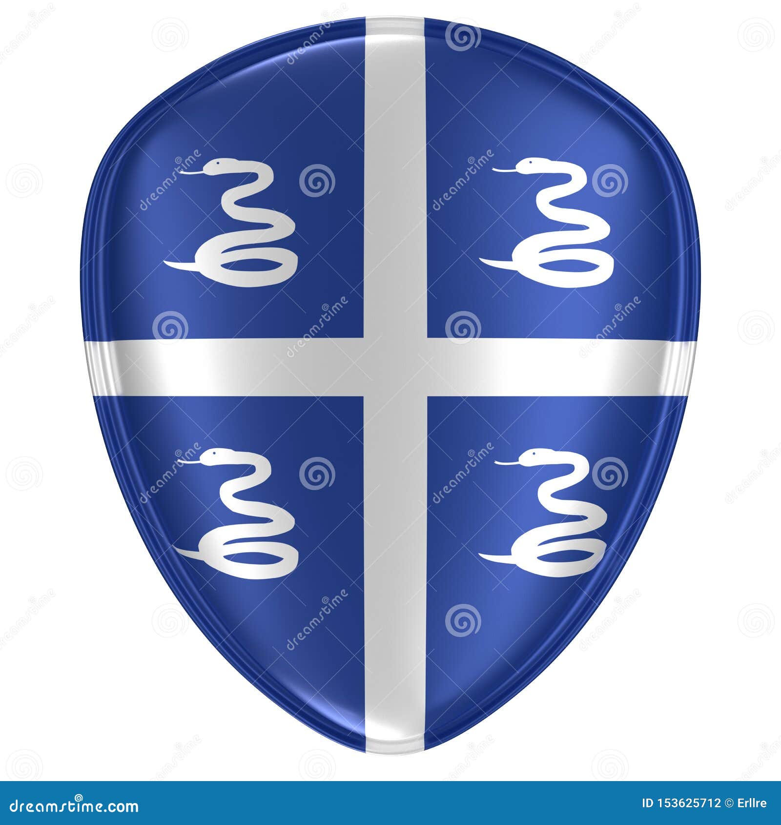 3d Rendering of a Martinique Flag Icon Stock Illustration ...
