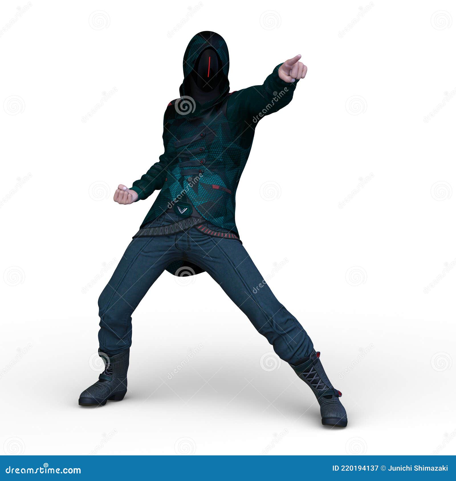 3D rendering of Masked man stock illustration. Illustration of human ...