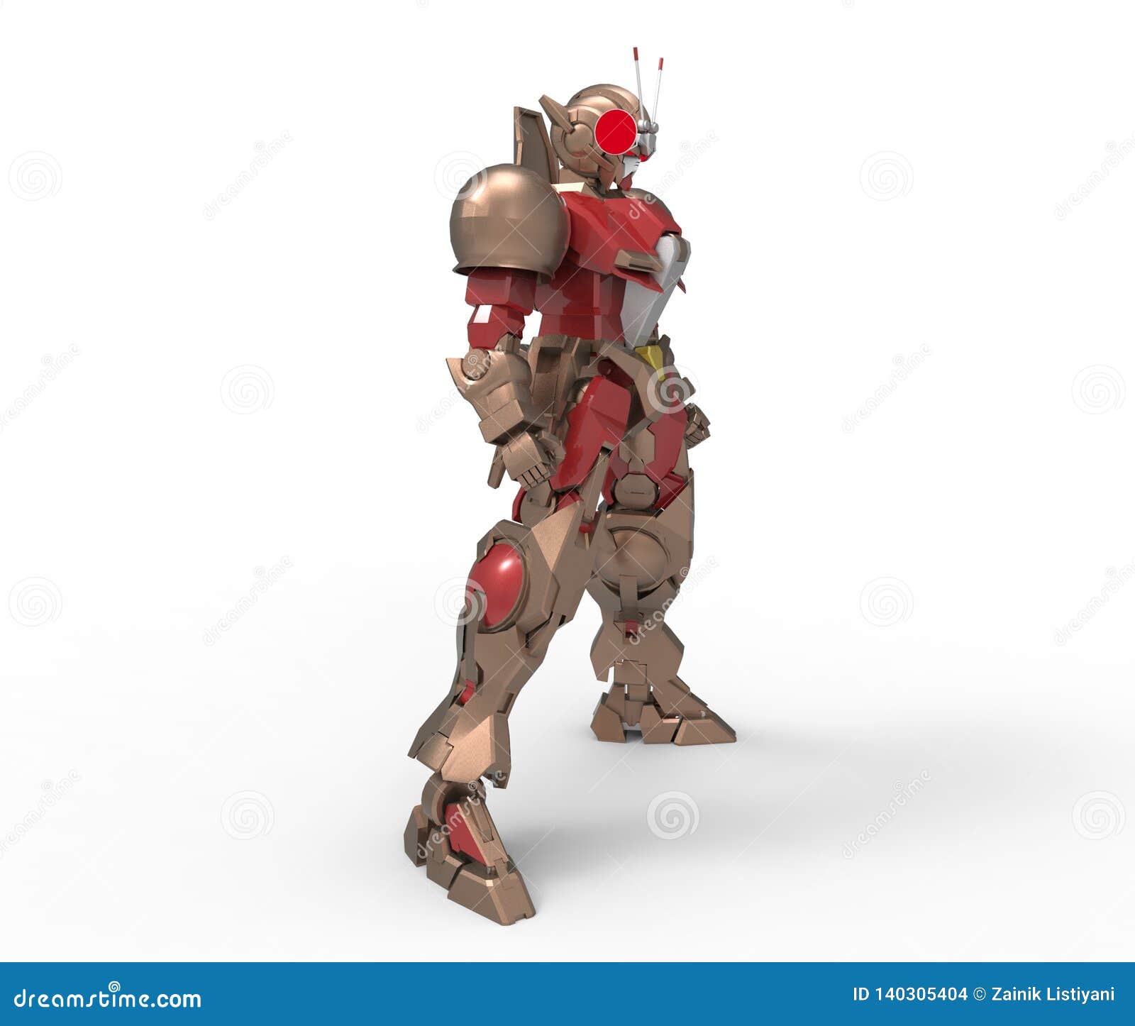 3d Rendering of a Mech Standing on a Isolated Background Stock ...