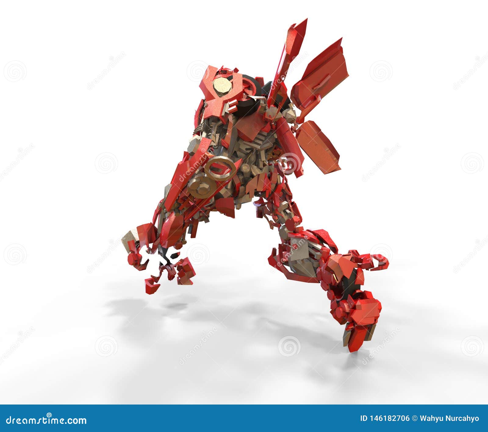 3d rendering of mecha editorial photo. Illustration of combat - 146182706
