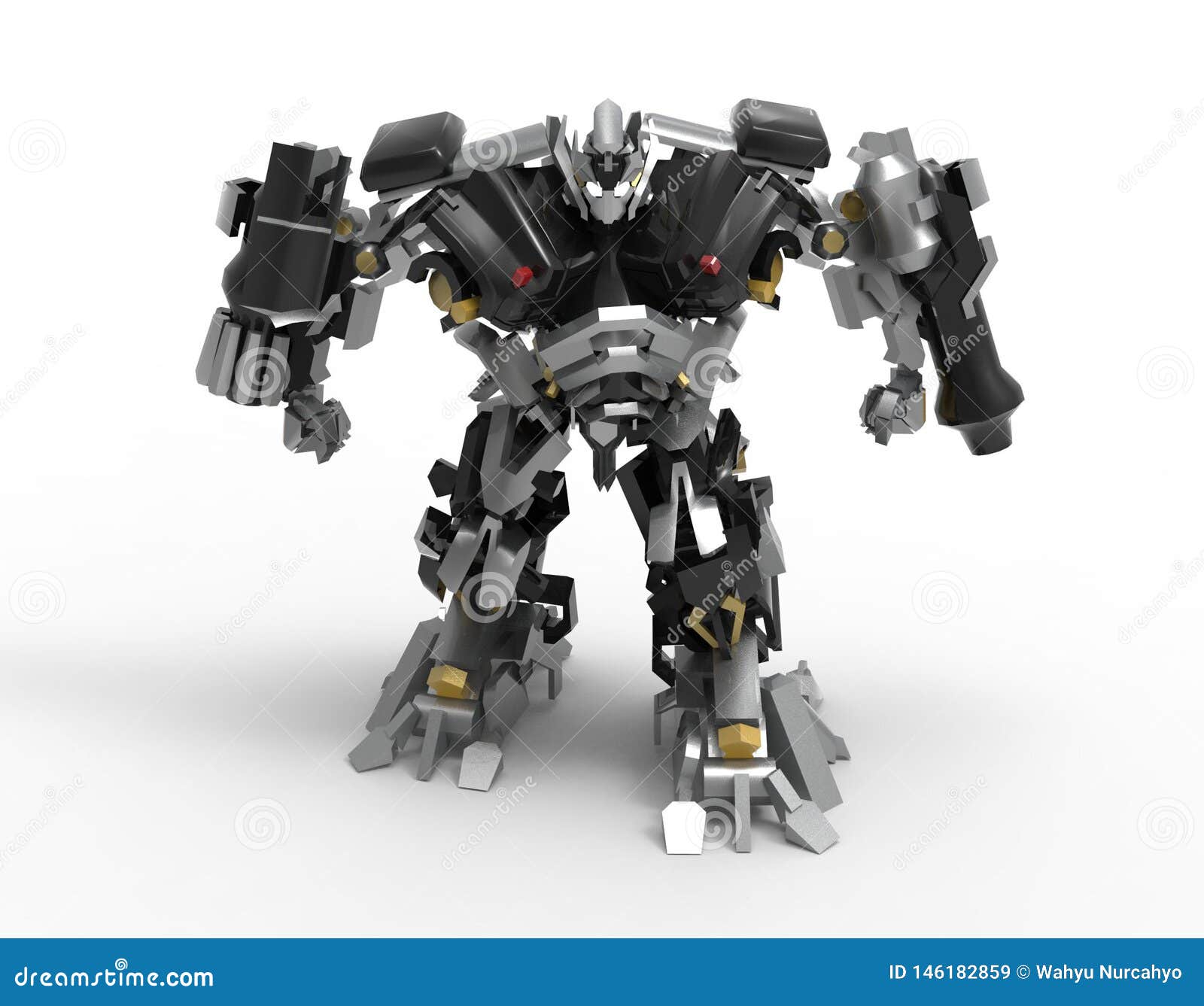 3d rendering of mecha editorial stock image. Illustration of guard ...