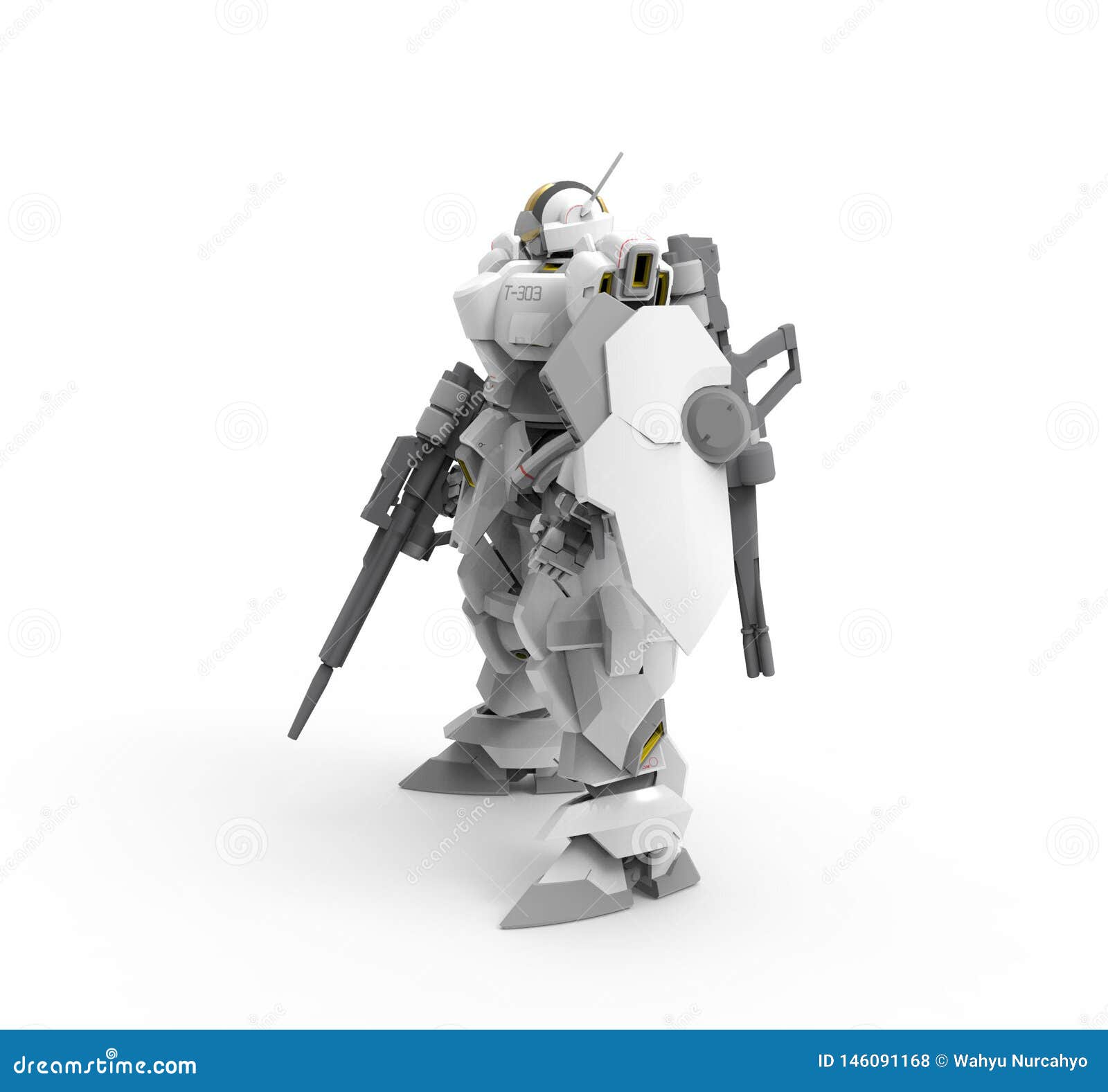 3d rendering of mecha editorial stock photo. Illustration of cyborg ...