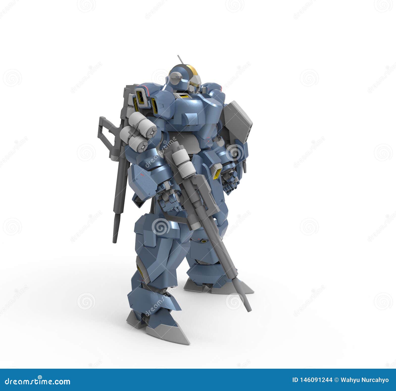 3d rendering of mecha editorial stock image. Illustration of warrior ...