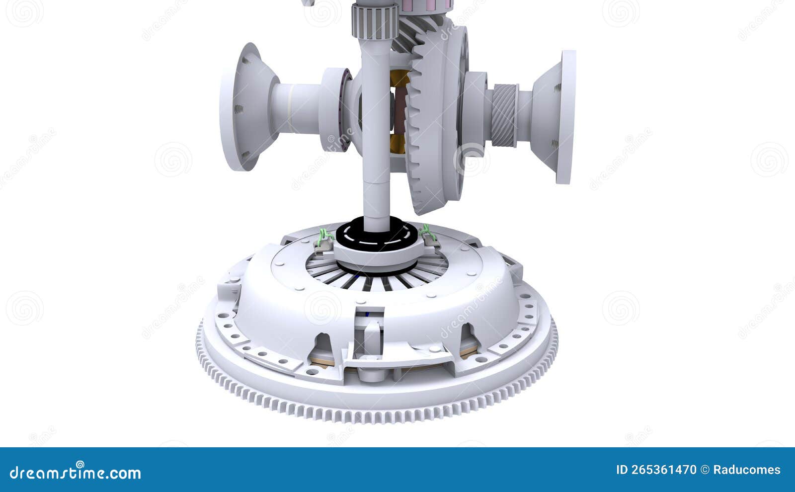 3D Rendering - Mechanical Cog Wheels Assembly Stock Illustration ...