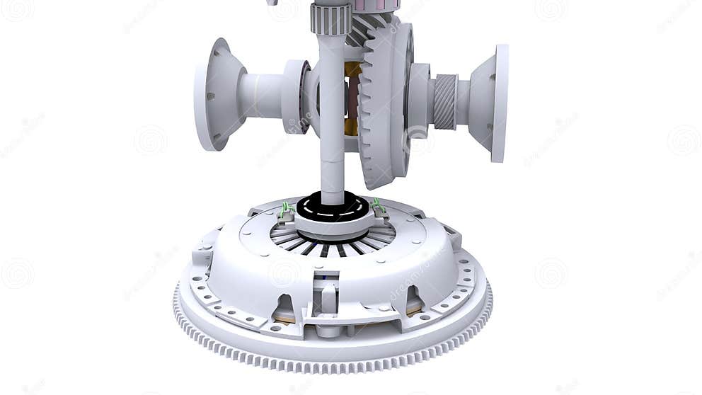 3D Rendering - Mechanical Cog Wheels Assembly Stock Illustration ...