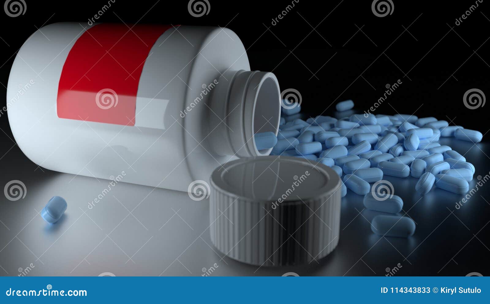3D Rendering. Medical Piles. Container. Stock Illustration ...