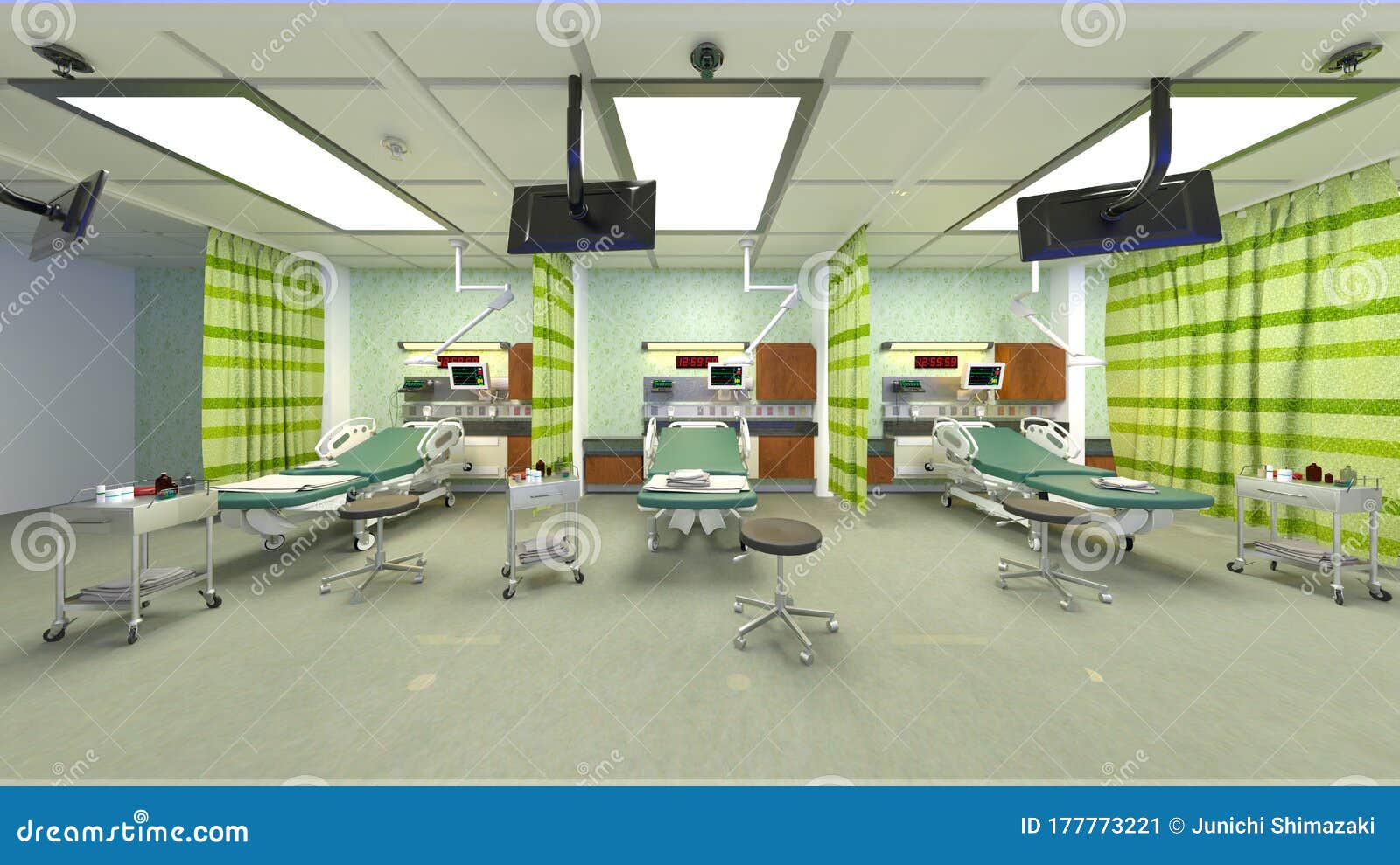 3D Rendering of Medical Space Stock Illustration - Illustration of ...
