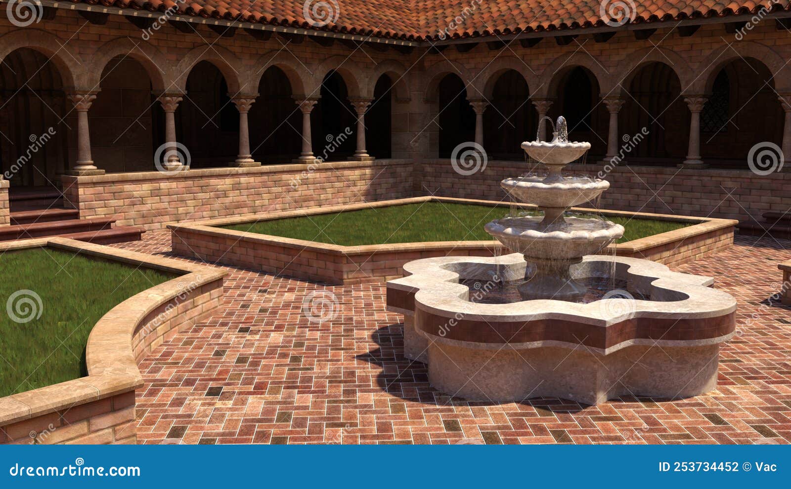 3D Rendering Medieval Castle Stock Illustration - Illustration of ...