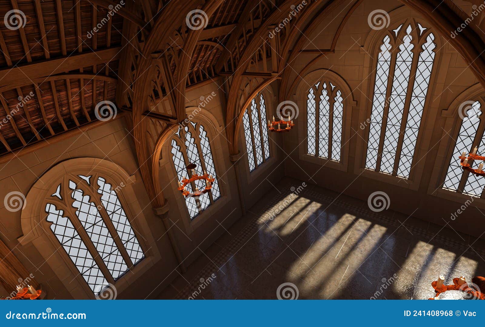 Medieval Hall And Arches Royalty-Free Illustration | CartoonDealer.com ...