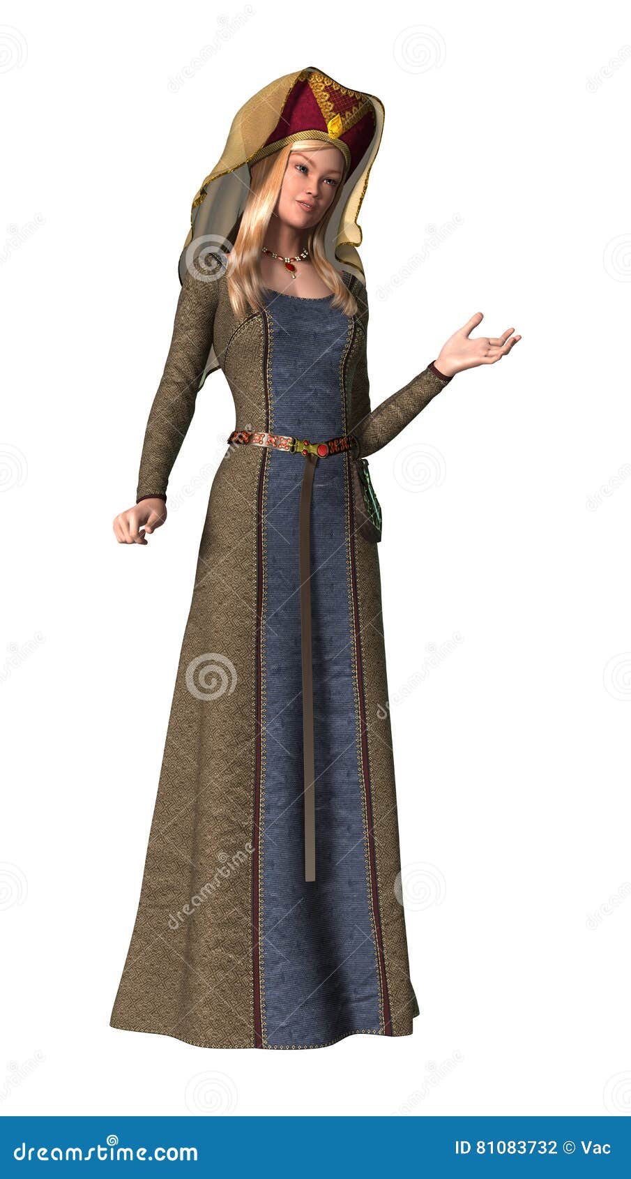 Medieval Lady Near Night Casle Cartoon Vector | CartoonDealer.com #57067805
