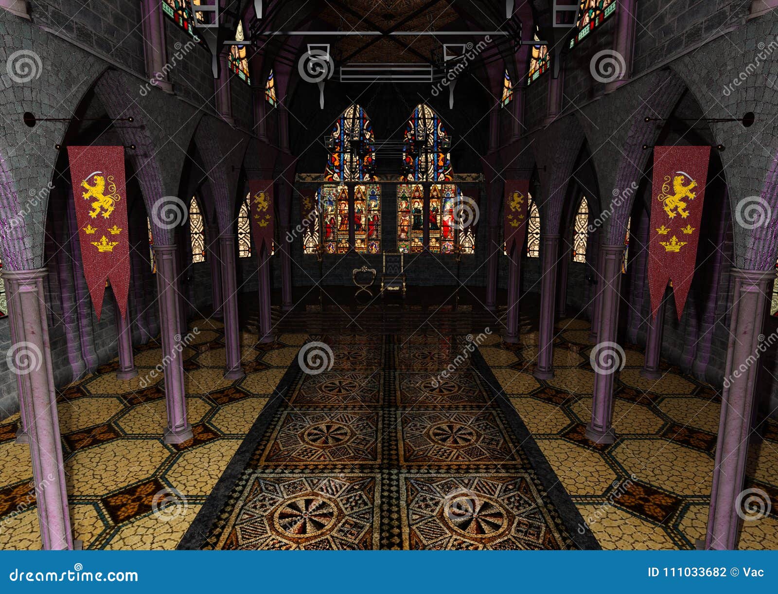 3D Rendering Royal Hall stock photo. Image of inside - 111033682