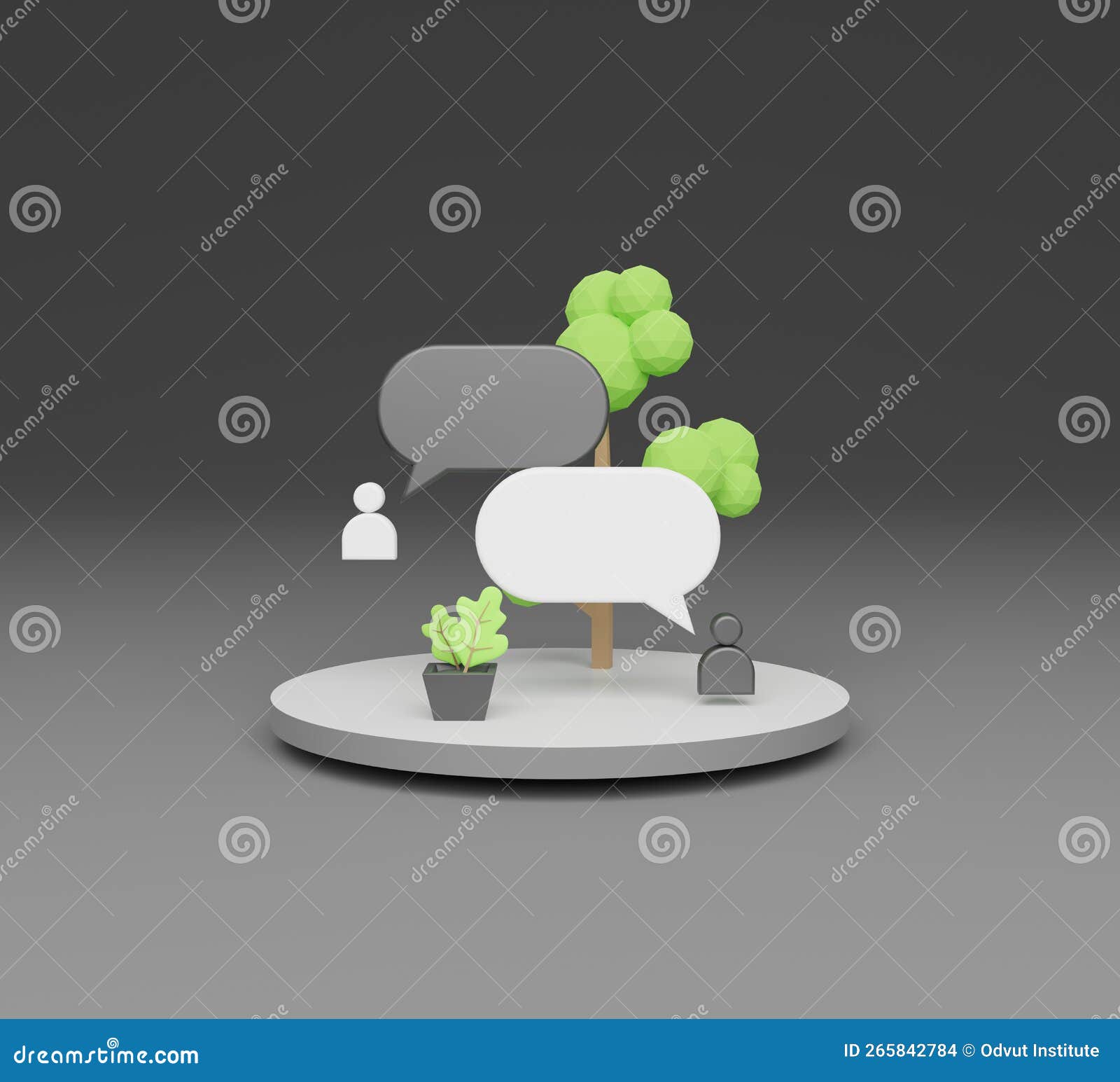 3D Rendering Message Alert Chat Box Illustration Stock Illustration ...